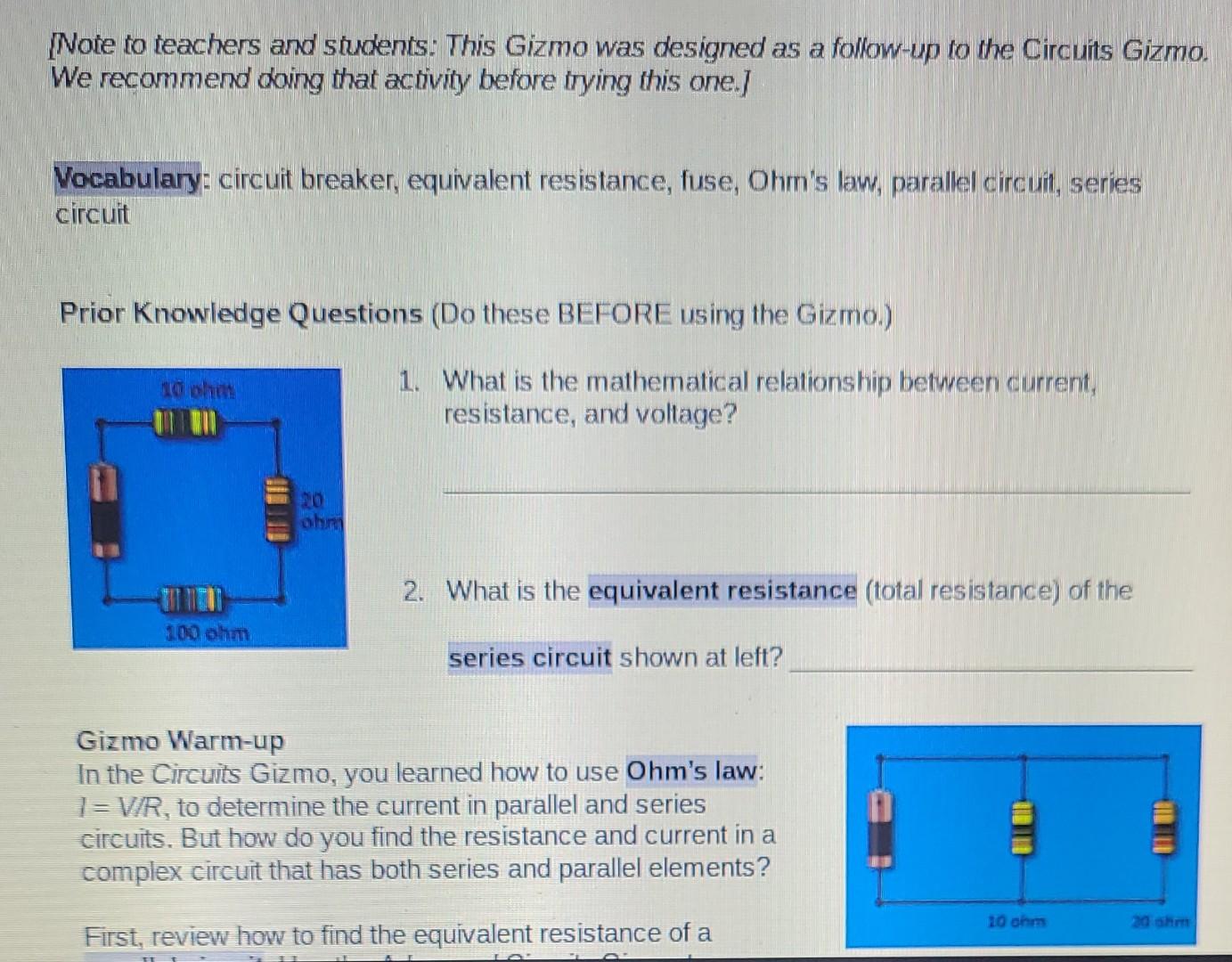 Solved [Note to teachers and students: This Gizmo was | Chegg.com