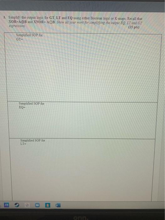 Solved Pre-Lab 4: Comparator Circuit The comparator circuit | Chegg.com