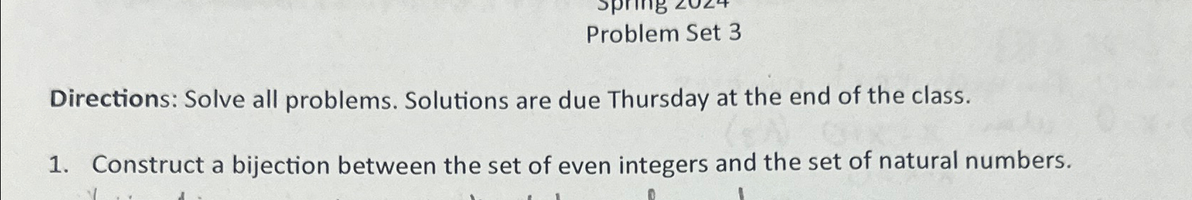 Solved Construct a bijection between the set of even | Chegg.com