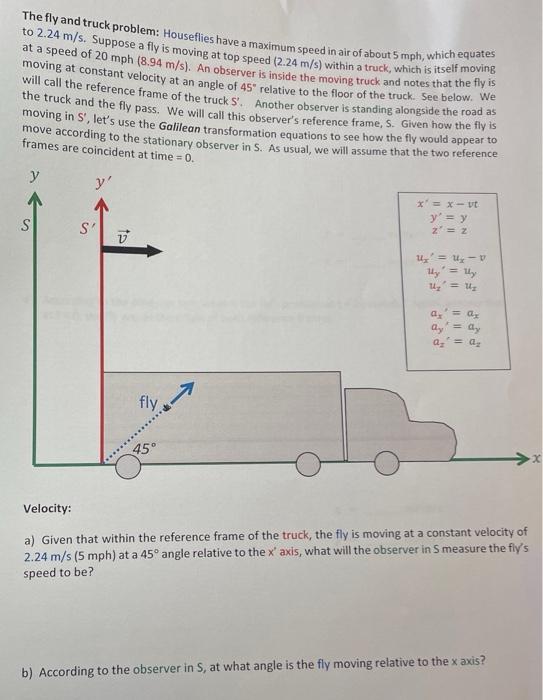 Solved The fly and truck problem: Houseflies have a maximum | Chegg.com