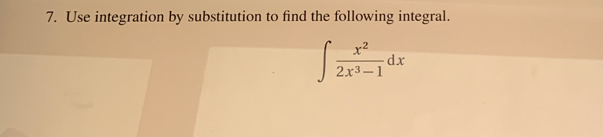 Solved Use integration by substitution to find the following | Chegg.com