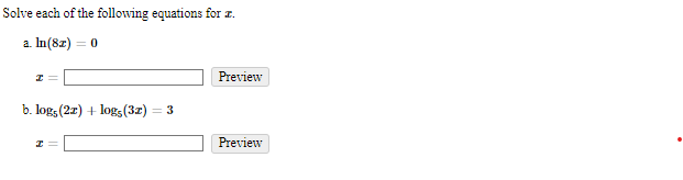 Solved Solve each of the following equations for | Chegg.com