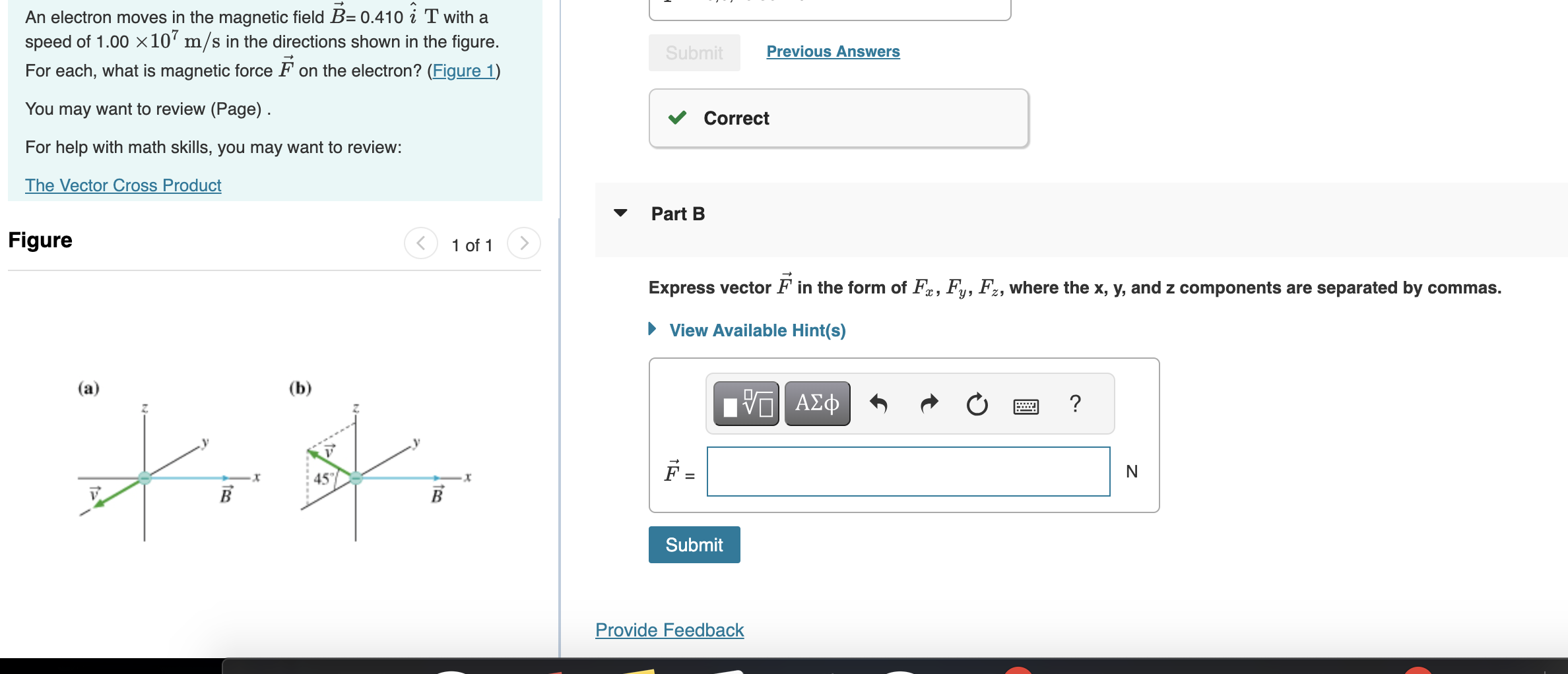 Solved An electron moves in the magnetic field | Chegg.com