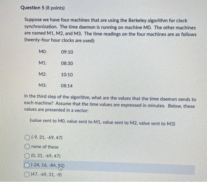 Solved Suppose we have four machines that are using the | Chegg.com