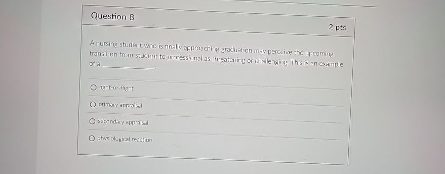 Solved Question 82 ﻿ptsA nursing student who is finally | Chegg.com