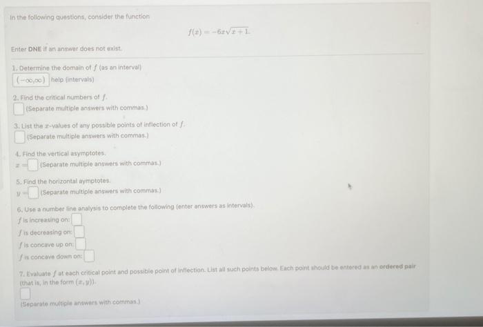 Solved In the following questions, consider the function | Chegg.com
