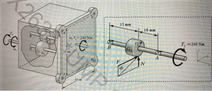 Solved Figure 2 below shows a simplified rendition of a gear | Chegg.com