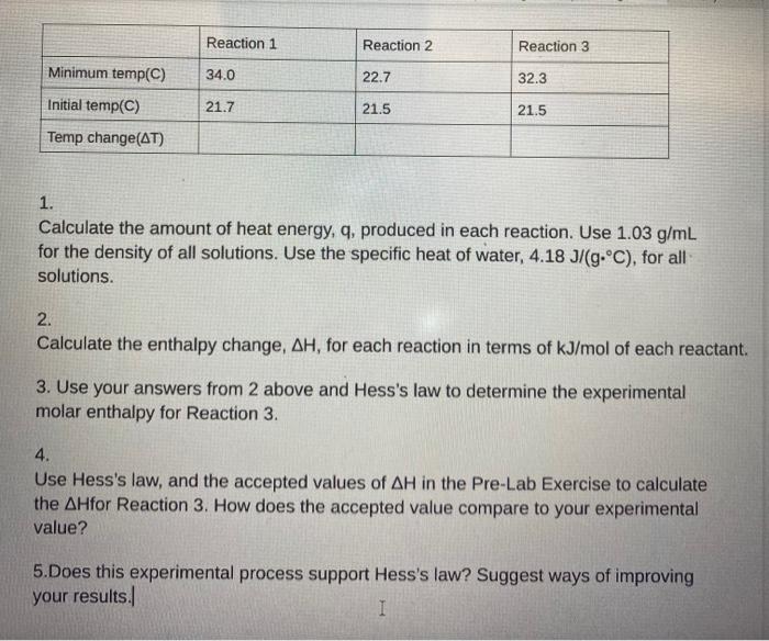 Solved 1. Calculate the amount of heat energy, q, produced | Chegg.com
