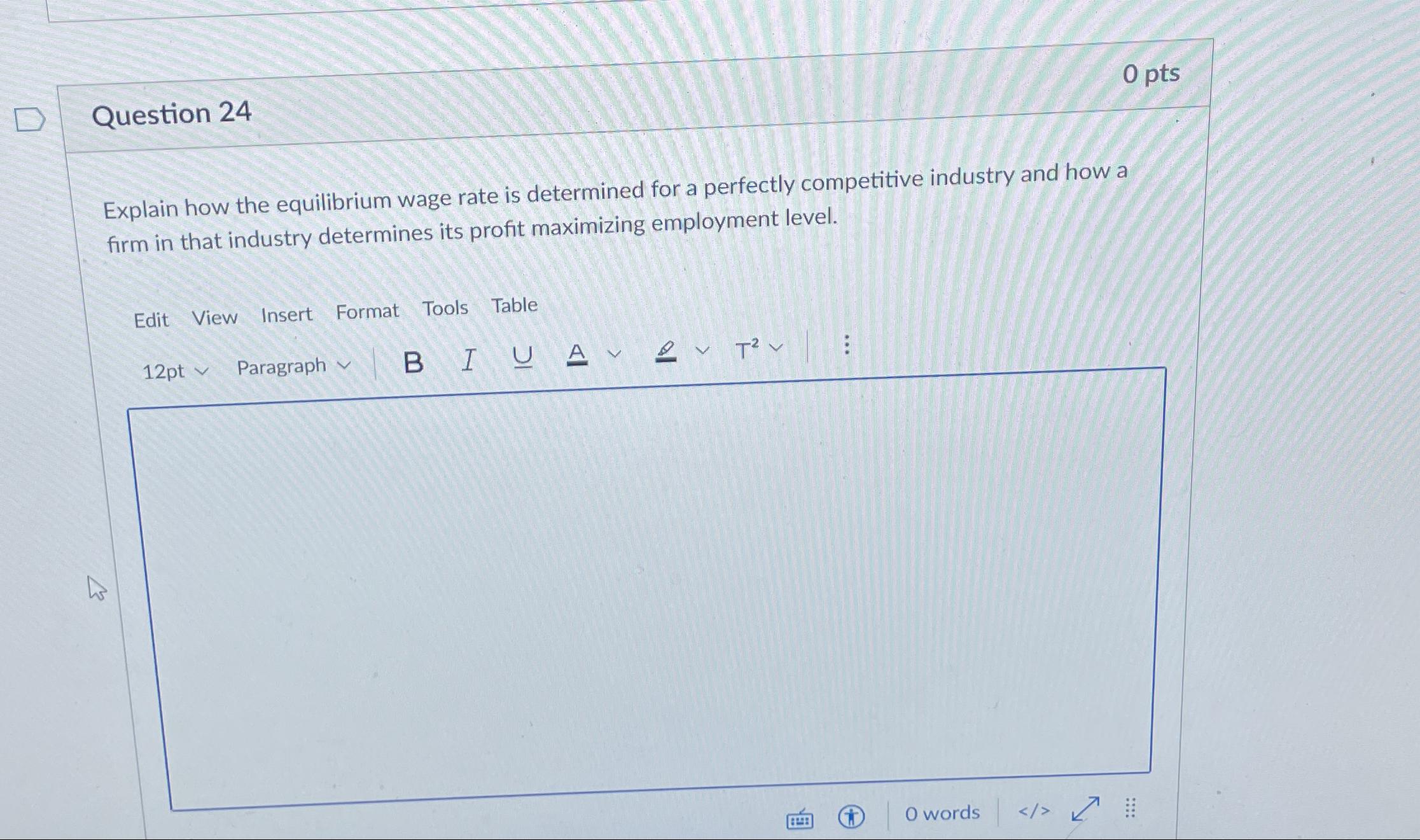 Solved Question 240 ﻿ptsExplain how the equilibrium wage | Chegg.com