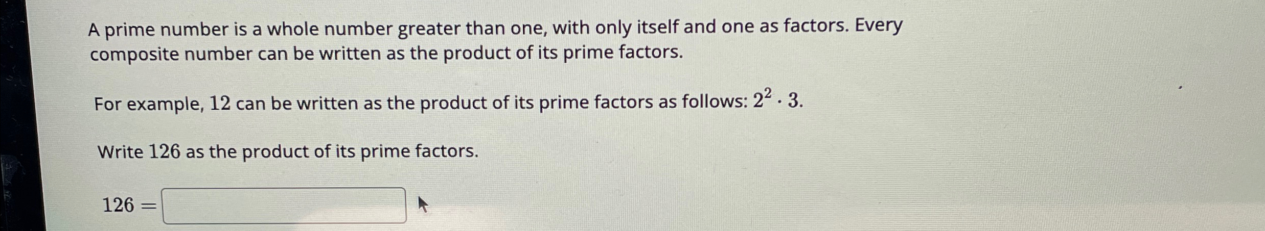 Solved A prime number is a whole number greater than one, | Chegg.com