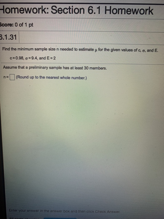 Solved Homework Section 6 1 Homework Score 0 Of 1 Pt