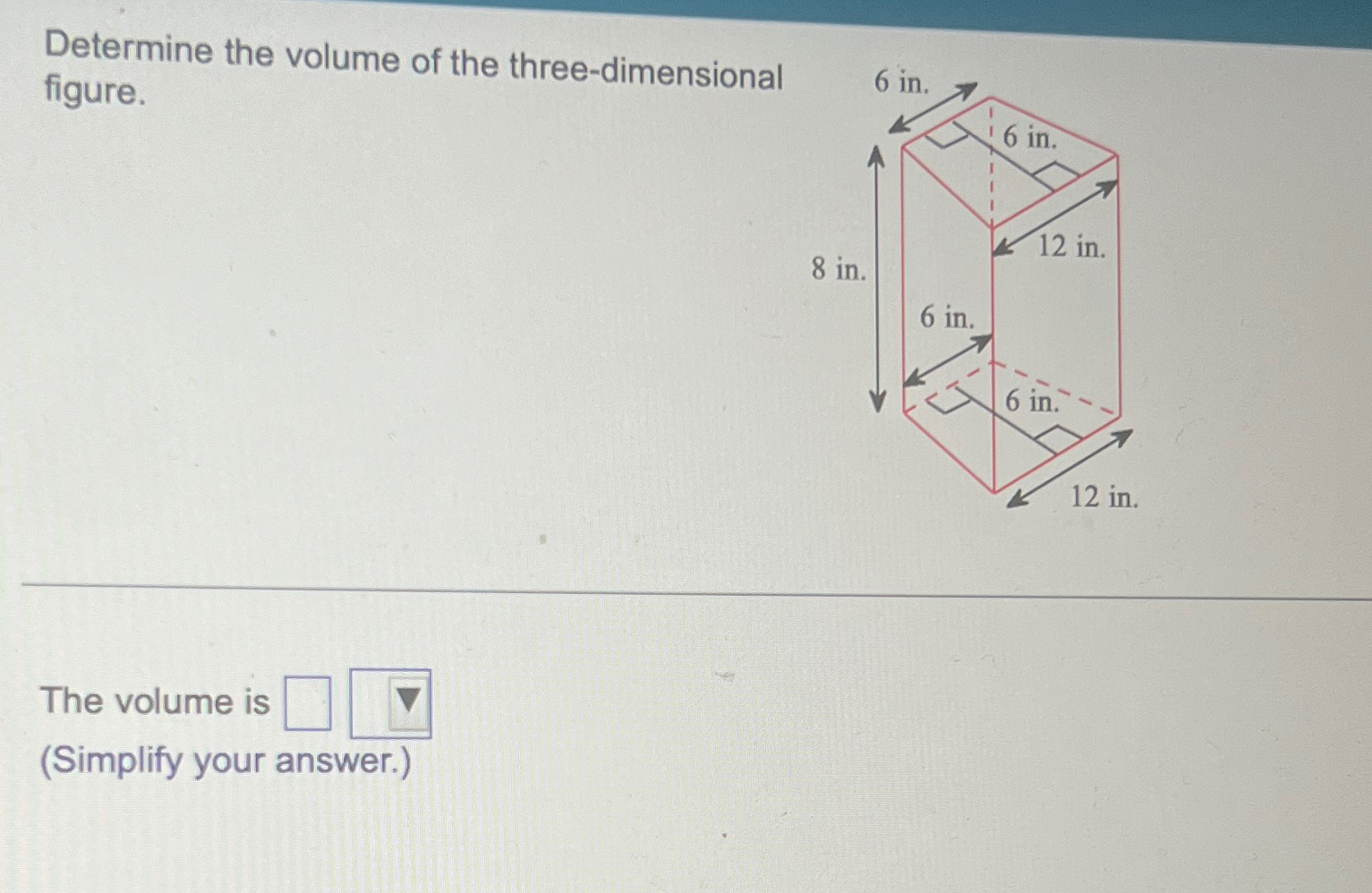 Solved Determine the volume of the three-dimensional | Chegg.com