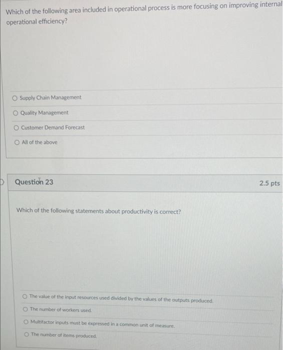 Solved Which of the following area included in operational | Chegg.com