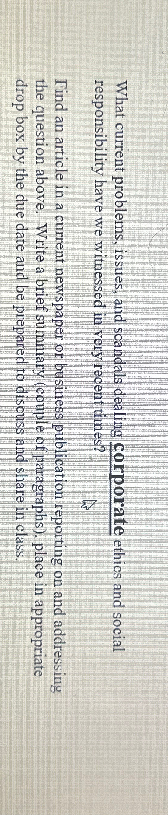 Solved What current problems, issues, and scandals dealing | Chegg.com