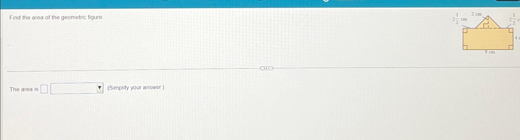Solved Find the area of the geometric figureThe area is | Chegg.com