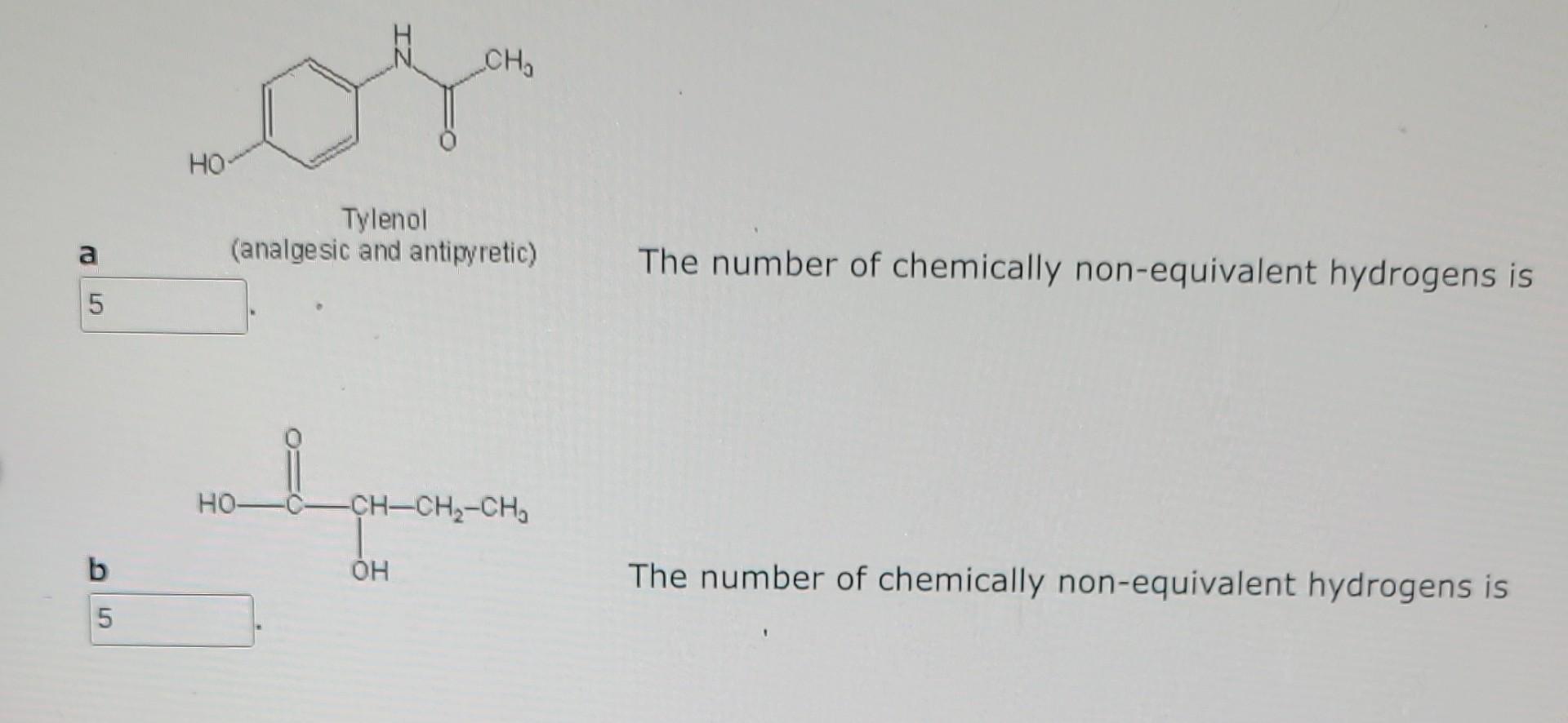 Solved How many kinds of chemically non-equivalent hydrogens | Chegg.com