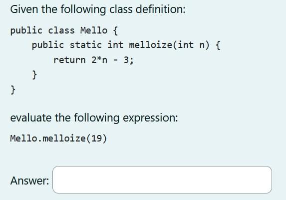 Solved Consider the following class definition: public class | Chegg.com