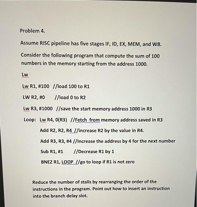 Solved Problem 3. Consider RISC pipeline with five stages | Chegg.com