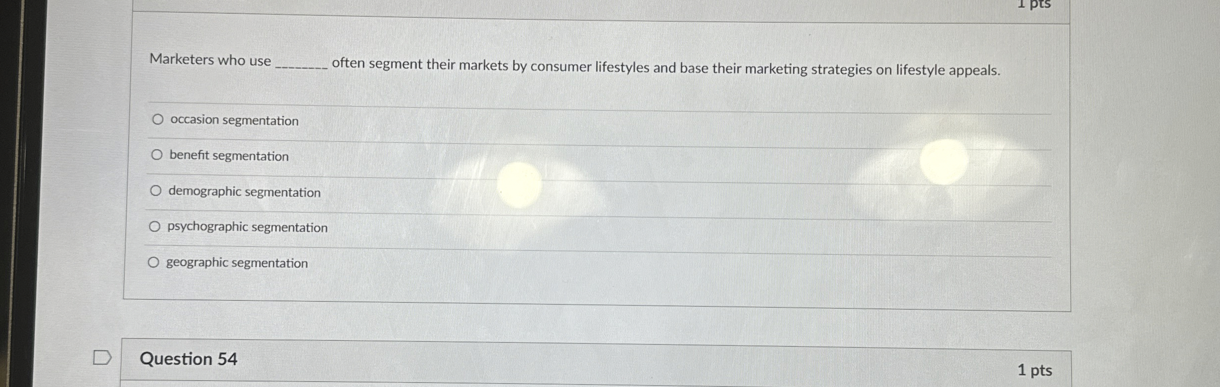 Solved Marketers who use ﻿often segment their markets by | Chegg.com