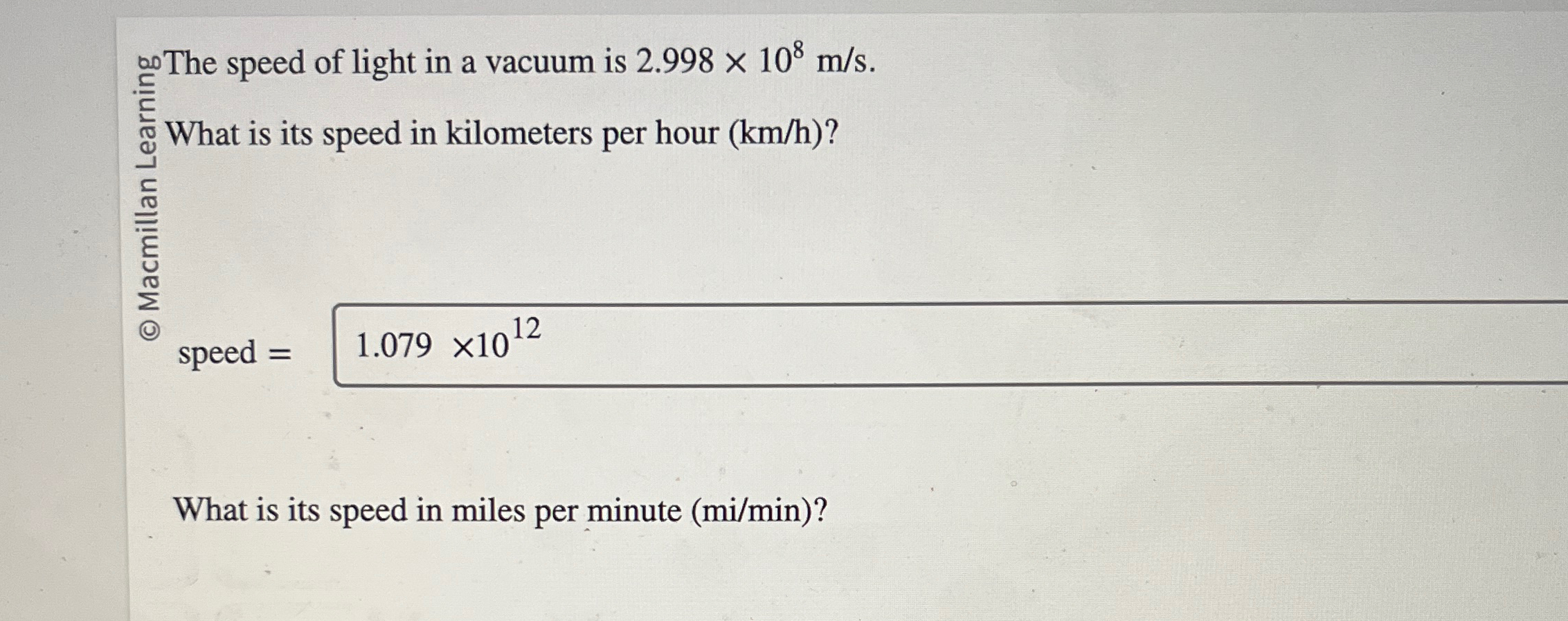 Solved What is its speed in kilometers per hour (kmh) ?speed | Chegg.com