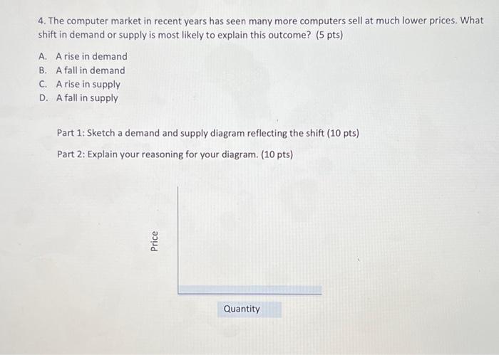 Solved 4. The computer market in recent years has seen many | Chegg.com
