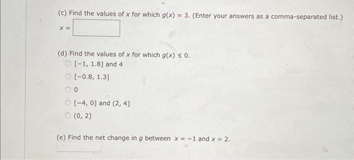 Solved The graph of a function g is given. (a) Find | Chegg.com