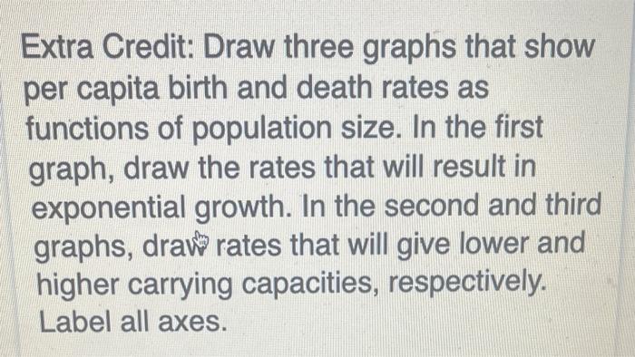 Extra Credit: Draw three graphs that show per capita | Chegg.com