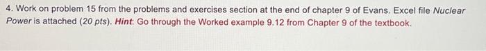 4. Work on problem 15 from the problems and exercises | Chegg.com