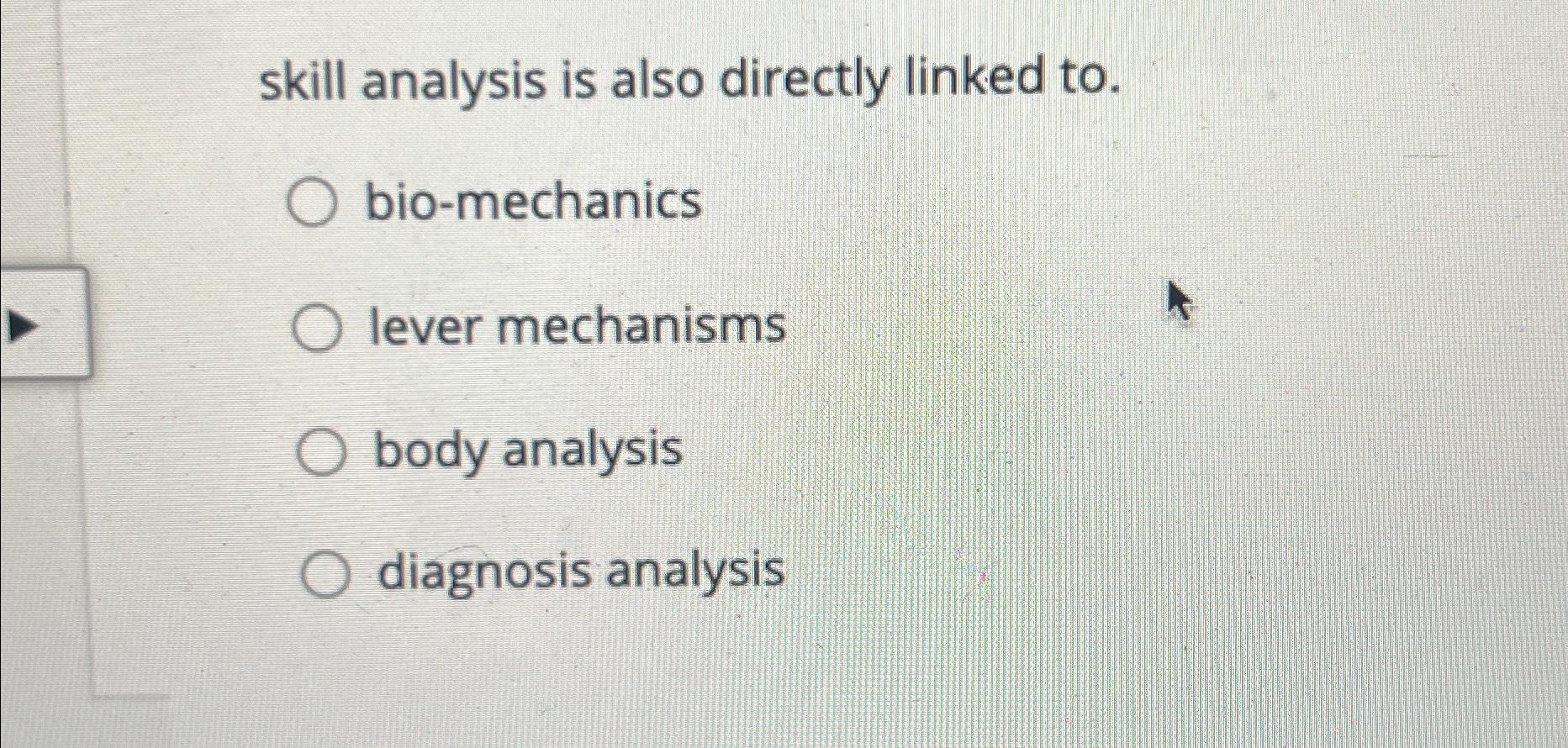 Solved skill analysis is also directly linked | Chegg.com