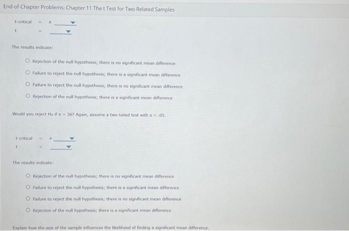 Solved 15. Gravetter/Wallnau/Forzano, Essentials-Chapter 11 | Chegg.com
