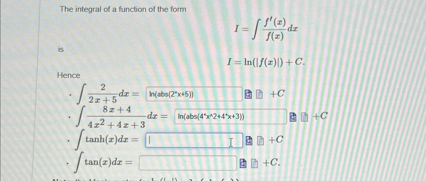 Solved The integral of a function of the | Chegg.com