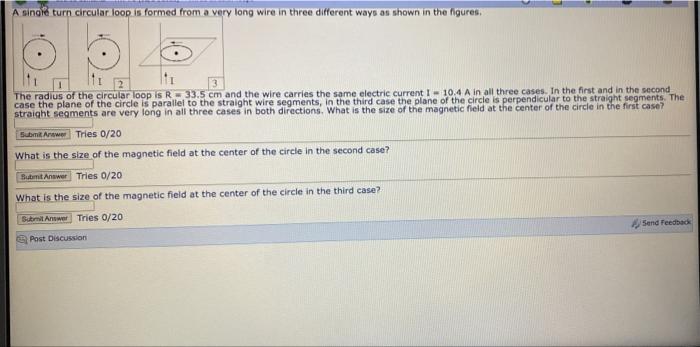 Solved A single turn circular loop is formed from a very | Chegg.com