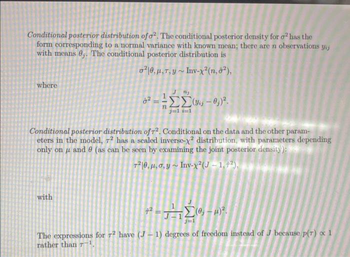Solved Conditional maximization for the hierarchical normal | Chegg.com