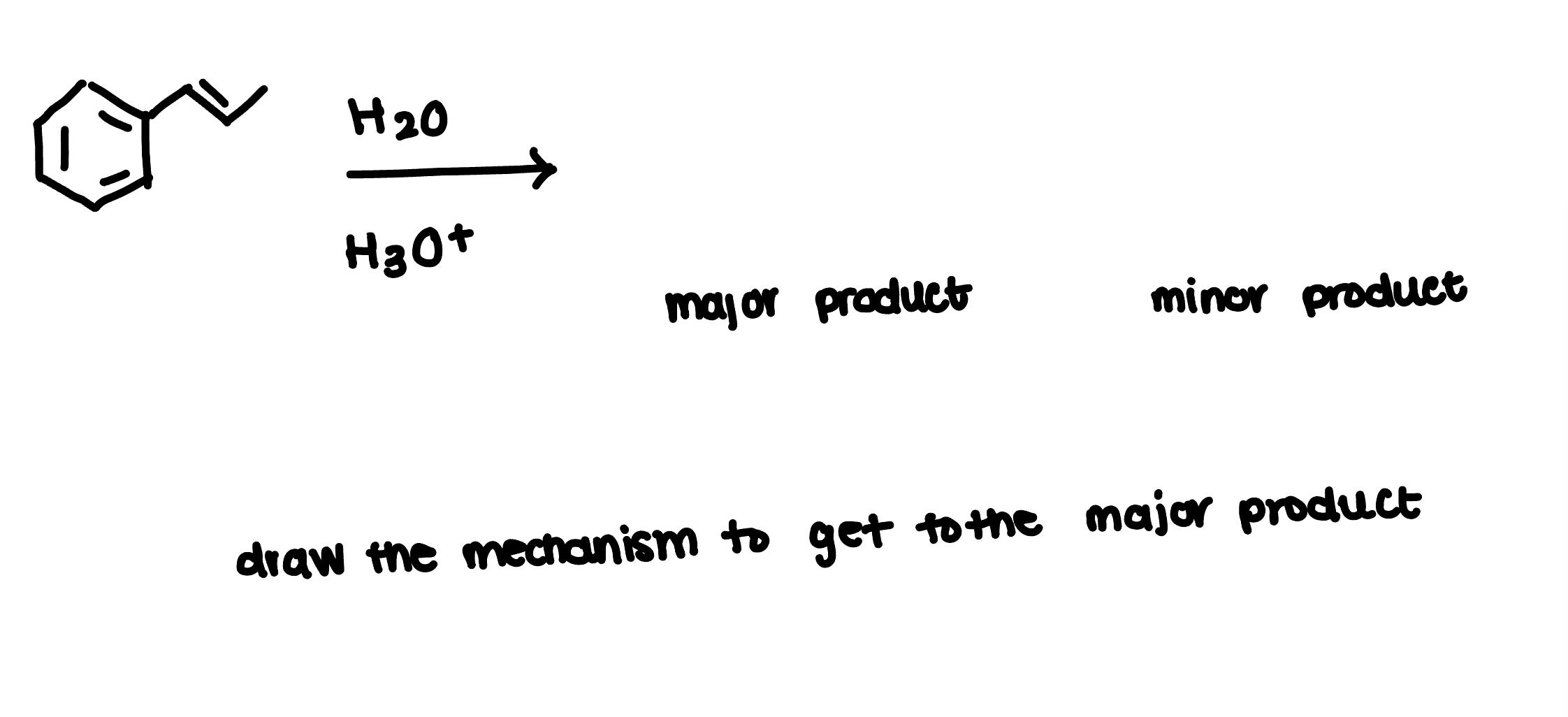 Solved major product minor productdraw the mechanism to get | Chegg.com Solved major product minor productdraw the mechanism to get | Chegg.com