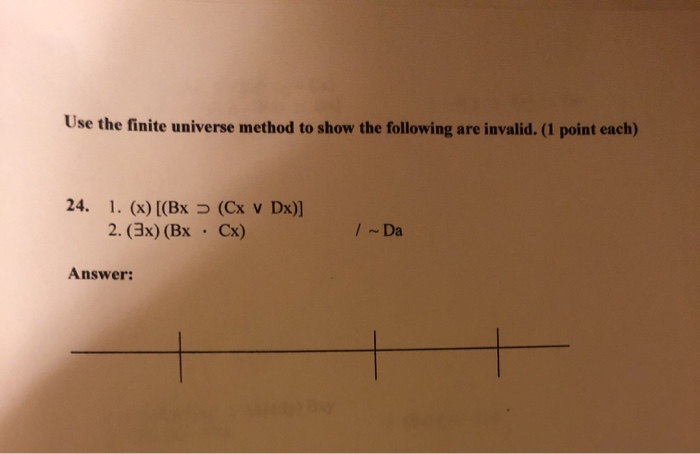 Solved Use the finite universe method to show the following | Chegg.com