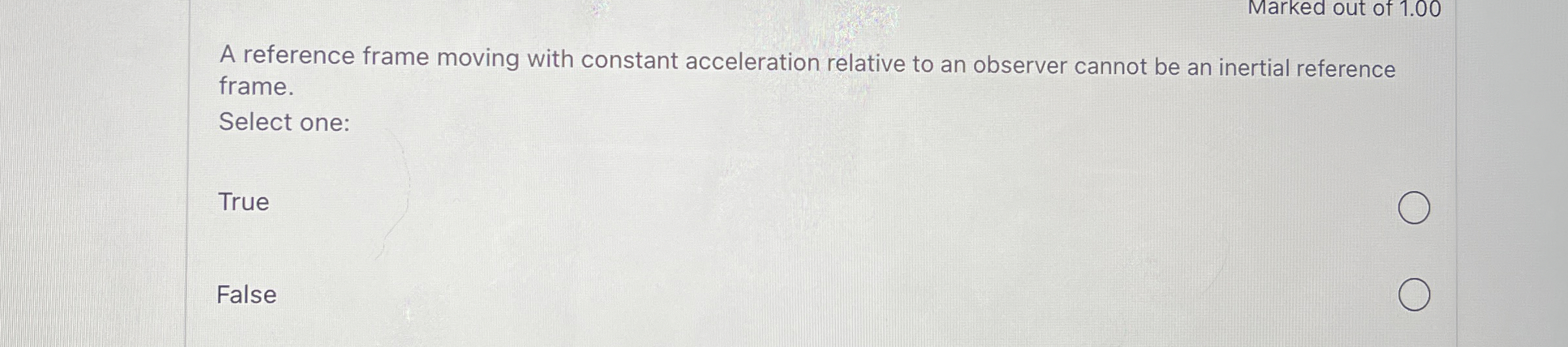 Solved Marked out of 1.00A reference frame moving with | Chegg.com
