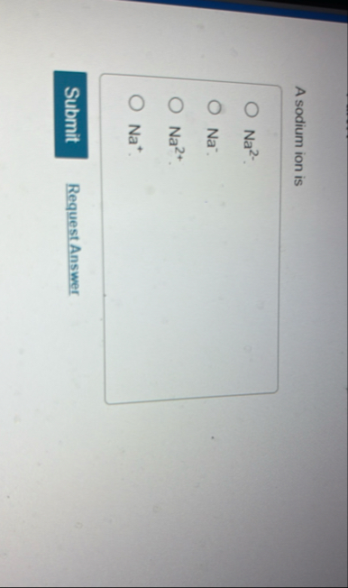 Solved A sodium ion isNa2-Na-.Na2 .Na | Chegg.com