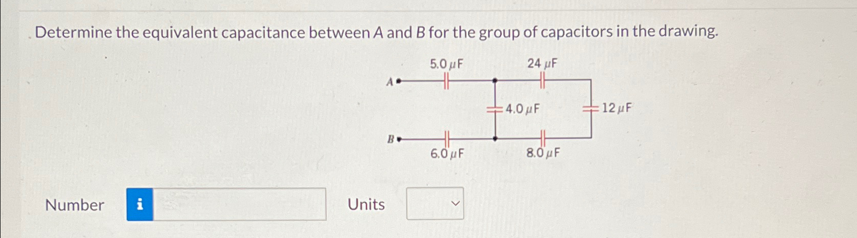 Solved Determine the equivalent capacitance between A and B | Chegg.com