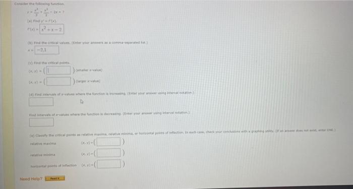 Solved f=22+2y3−2x+1 (4) fixd f2+f(x) fivi = (i) ritit the | Chegg.com