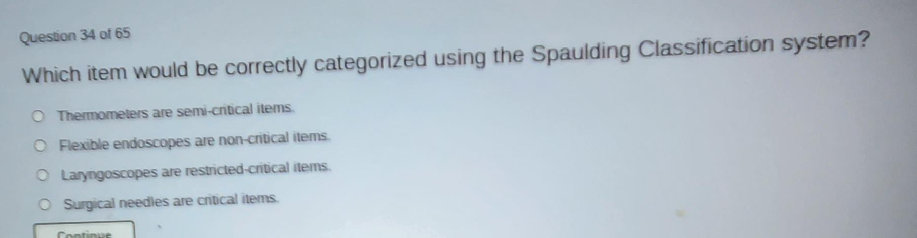 Solved Question 34 ﻿ot 65Which item would be correctly | Chegg.com