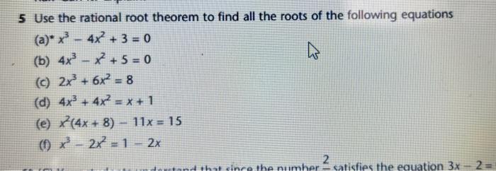 Solved Theorem 3.12 (Rational Root Theorem) If a polynomial | Chegg.com