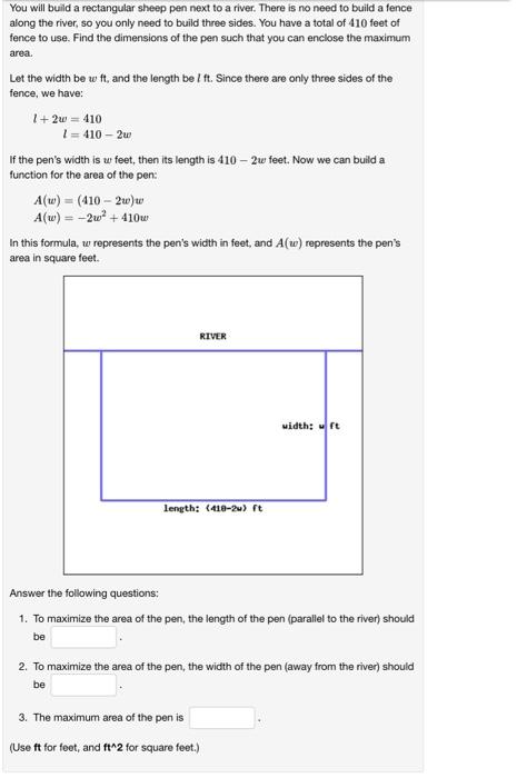 Solved You will build a rectangular sheep pen next to a | Chegg.com
