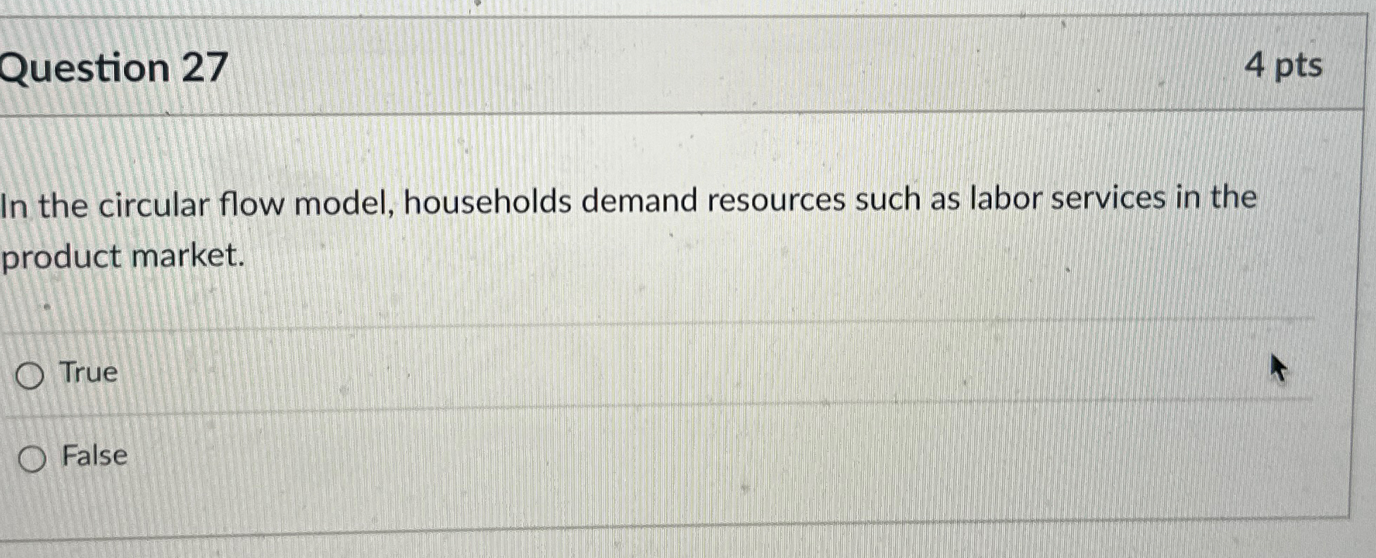 Solved Question 274 ﻿ptsIn the circular flow model, | Chegg.com