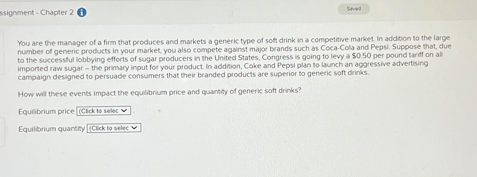 Solved ssignment - ﻿Chapter 2You are the manager of a firm | Chegg.com