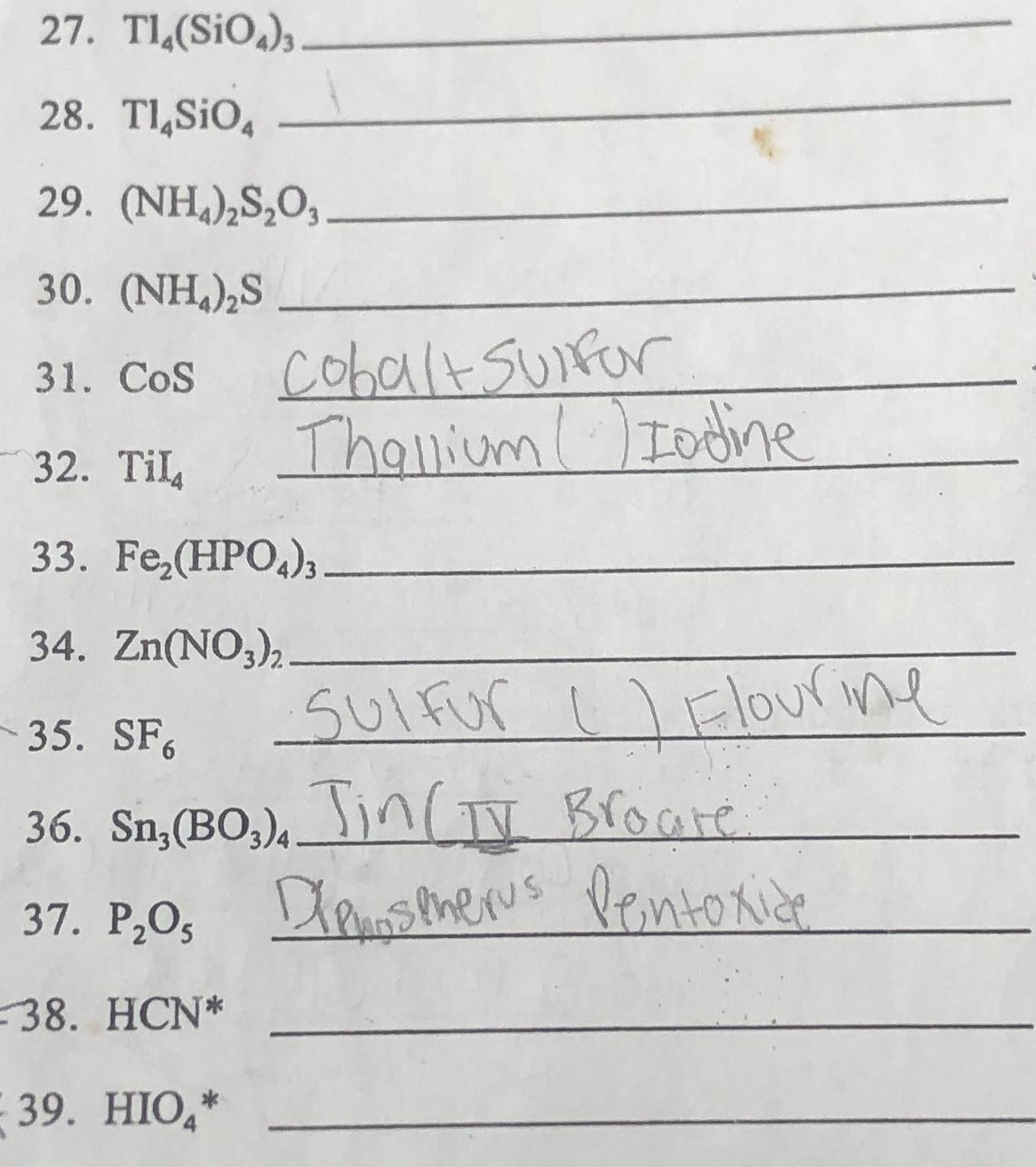 Solved Tl4(SiO4)3Tl4SiO4-(NH4)2S2O3(NH4)2Scos | Chegg.com