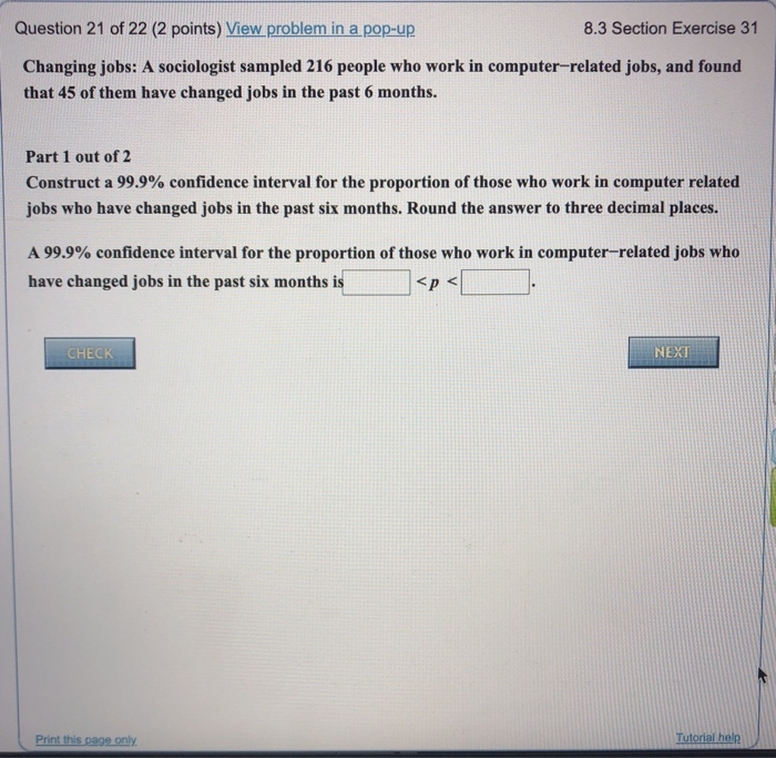Solved Question 21 of 22 (2 points) View problem in a pop-up | Chegg.com