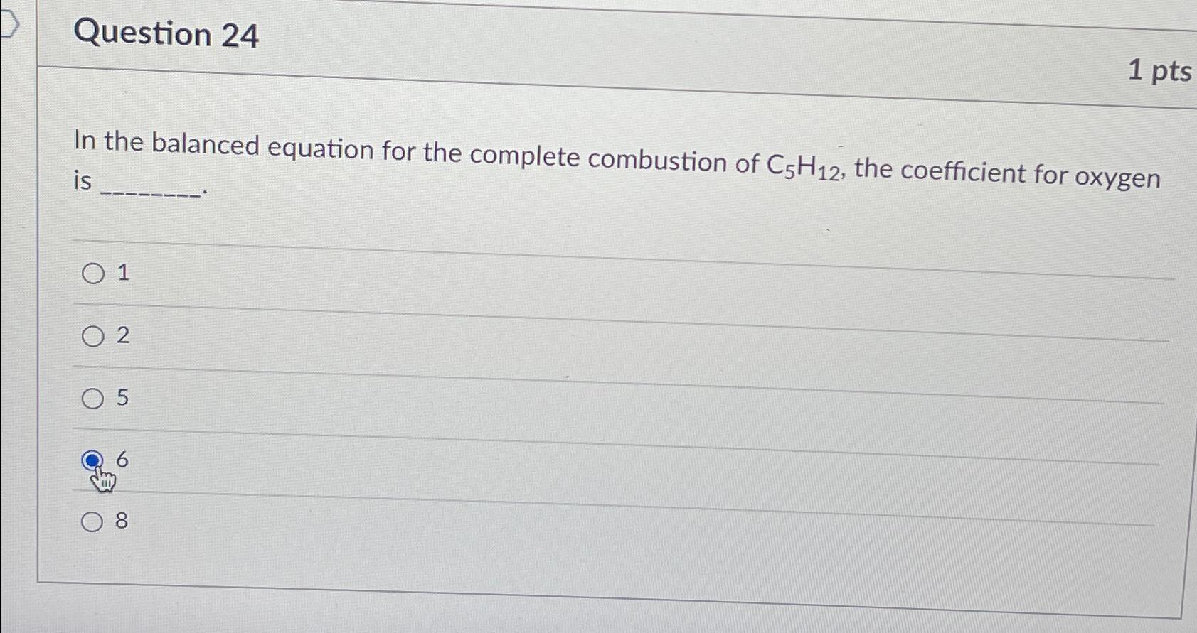 Solved Question 241 ﻿ptsIn the balanced equation for the | Chegg.com