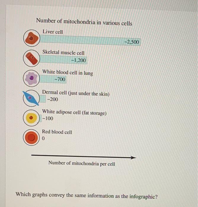Solved Number of mitochondria in various cells Liver cell | Chegg.com