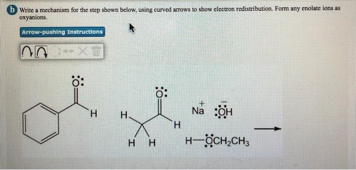 Solved b Write a mechanism for the step shown below, using | Chegg.com