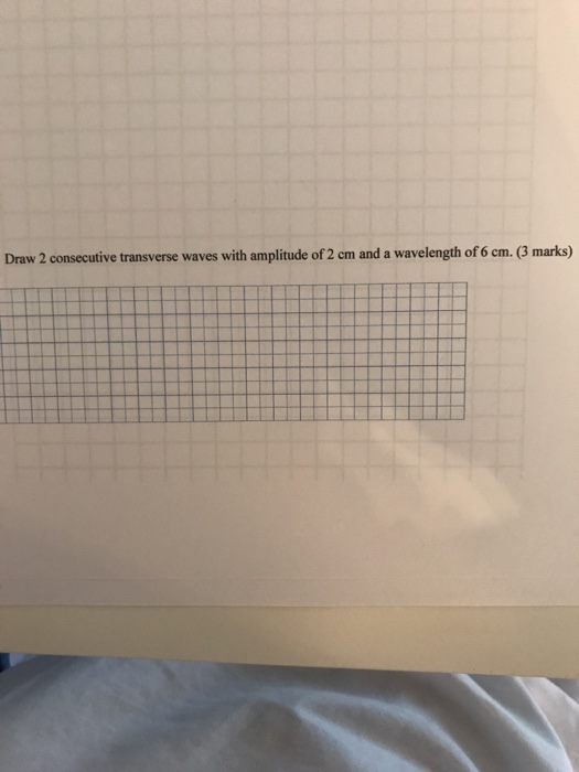 Solved Draw 2 consecutive transverse waves with amplitude of | Chegg.com